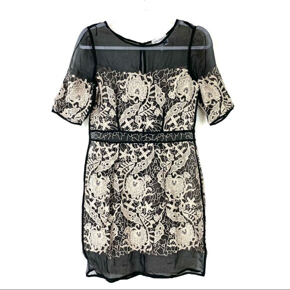 Yoana Baraschi | Dresses | Yoana Baraschi Black Sheer Lace Dress | Poshmark